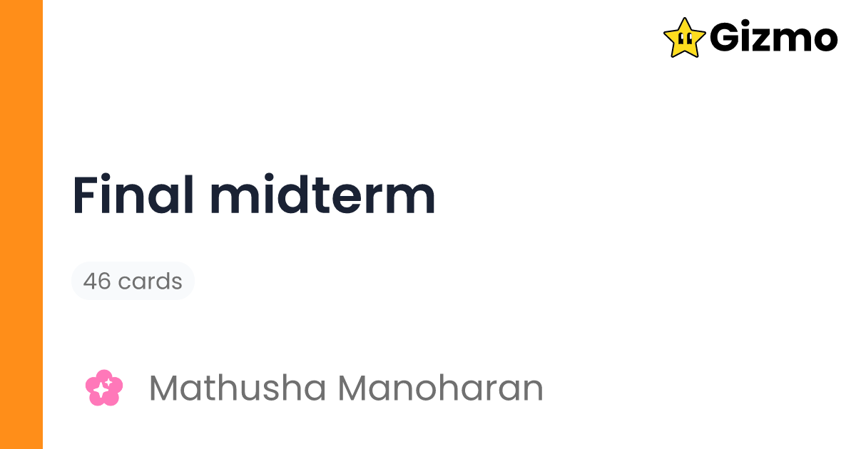 Final Midterm | Flashcards