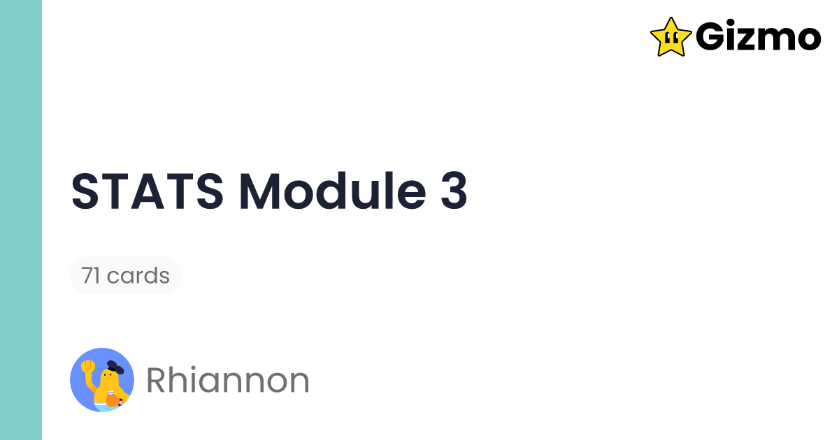 Stats Module 3 | Flashcards