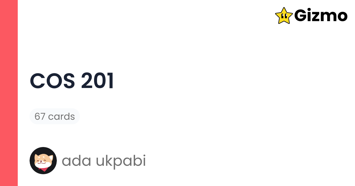 Cos 201 | Flashcards