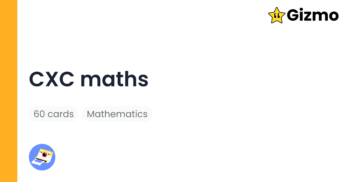 Cxc Maths | Flashcards