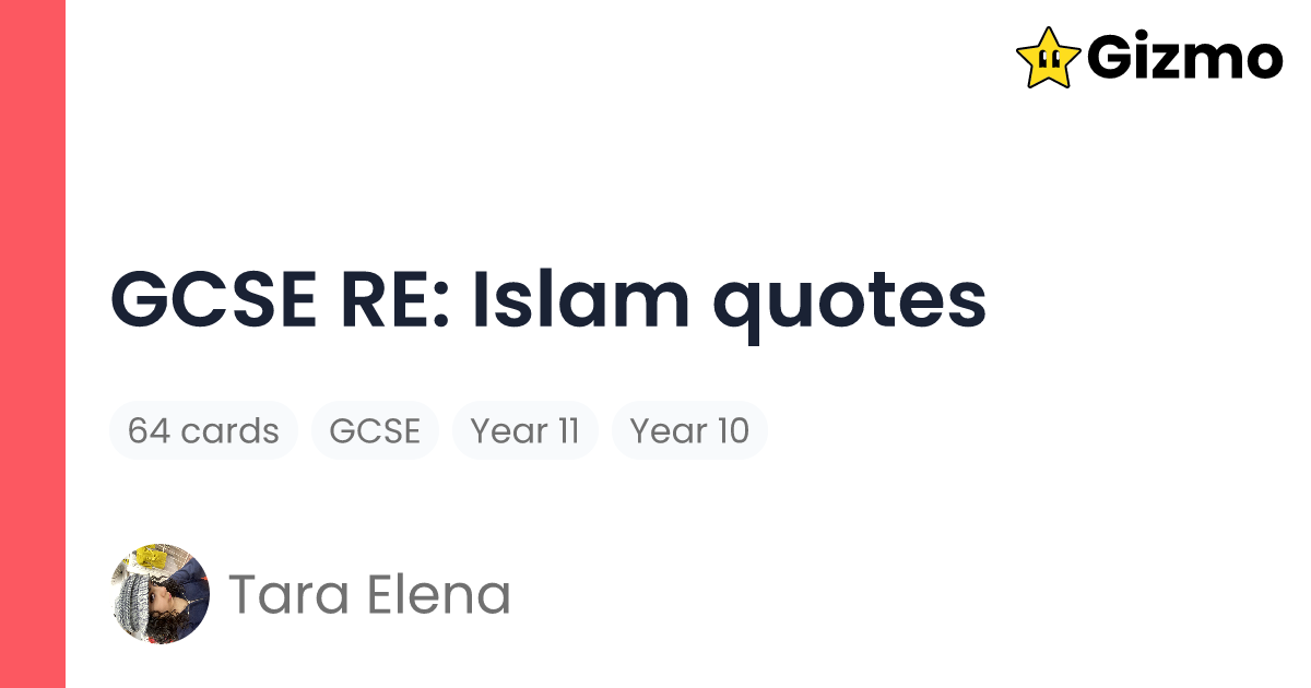 Gcse Re: Islam Quotes | Flashcards