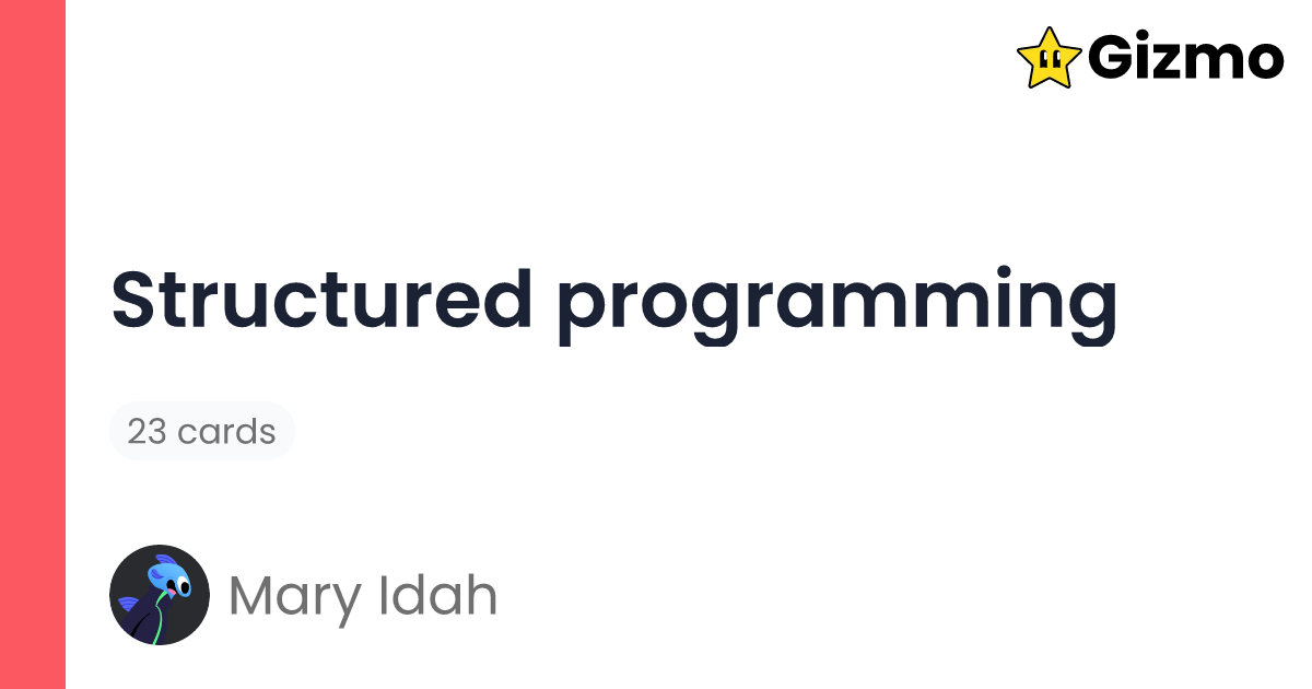 Structured Programming | Flashcards