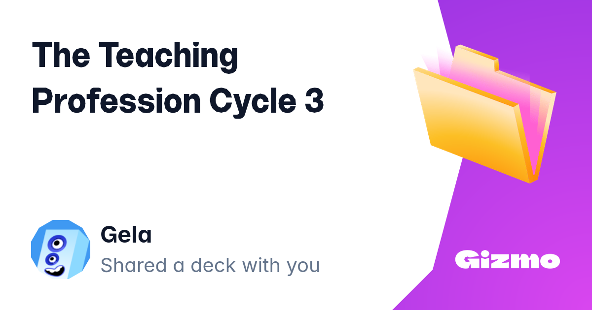 The Teaching Profession Cycle 3 | Flashcards