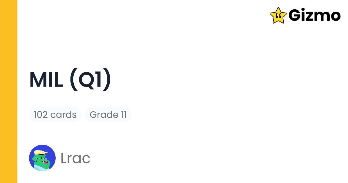 Mil (q1) | Flashcards