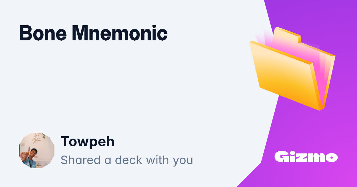 Bone Mnemonic | Flashcards