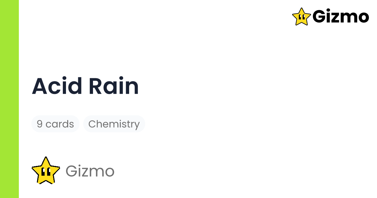 Acid Rain | Flashcards