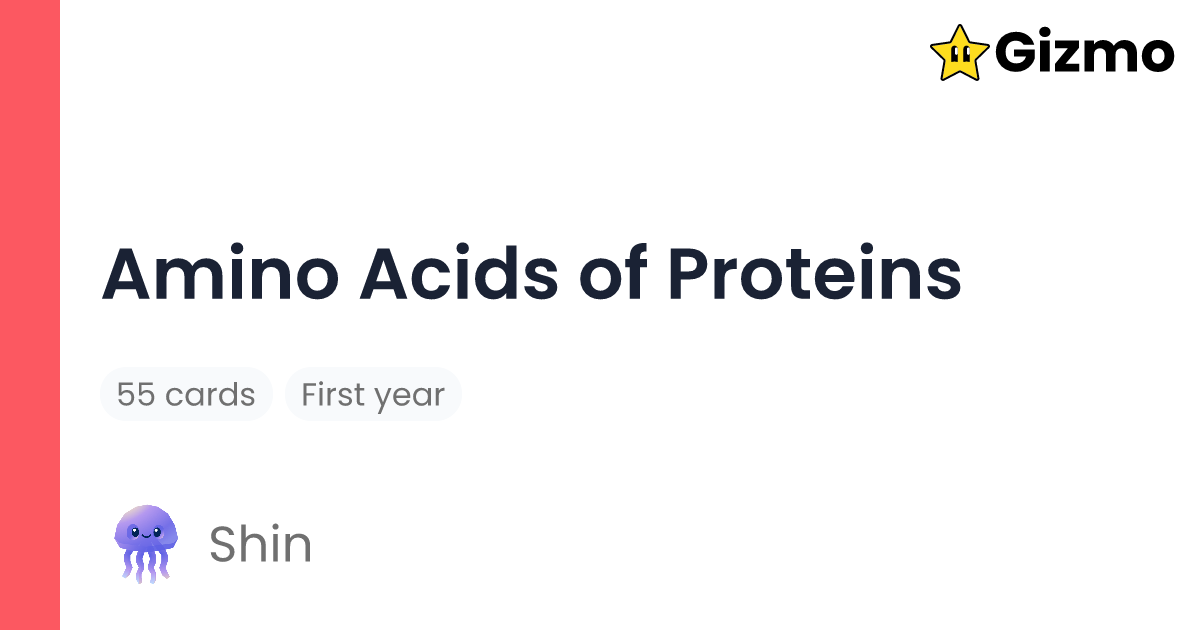 Amino Acids Of Proteins | Flashcards