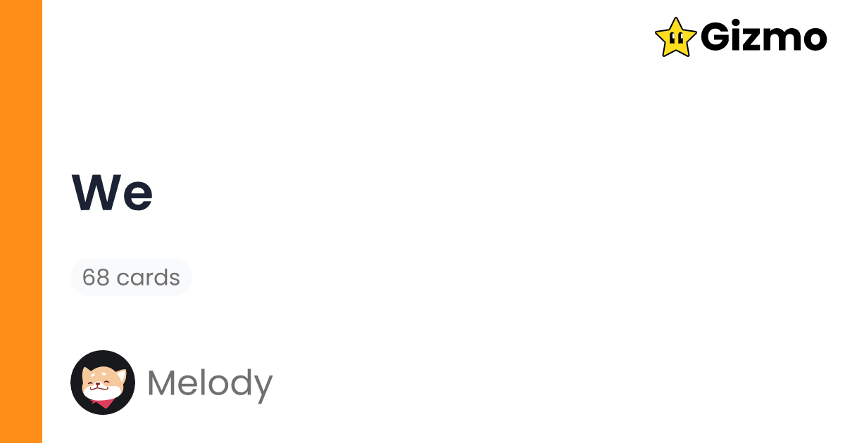 We | Flashcards