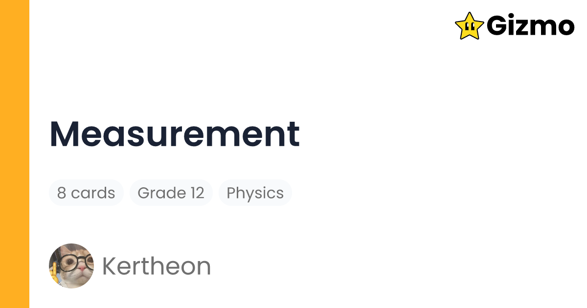 Measurement | Flashcards