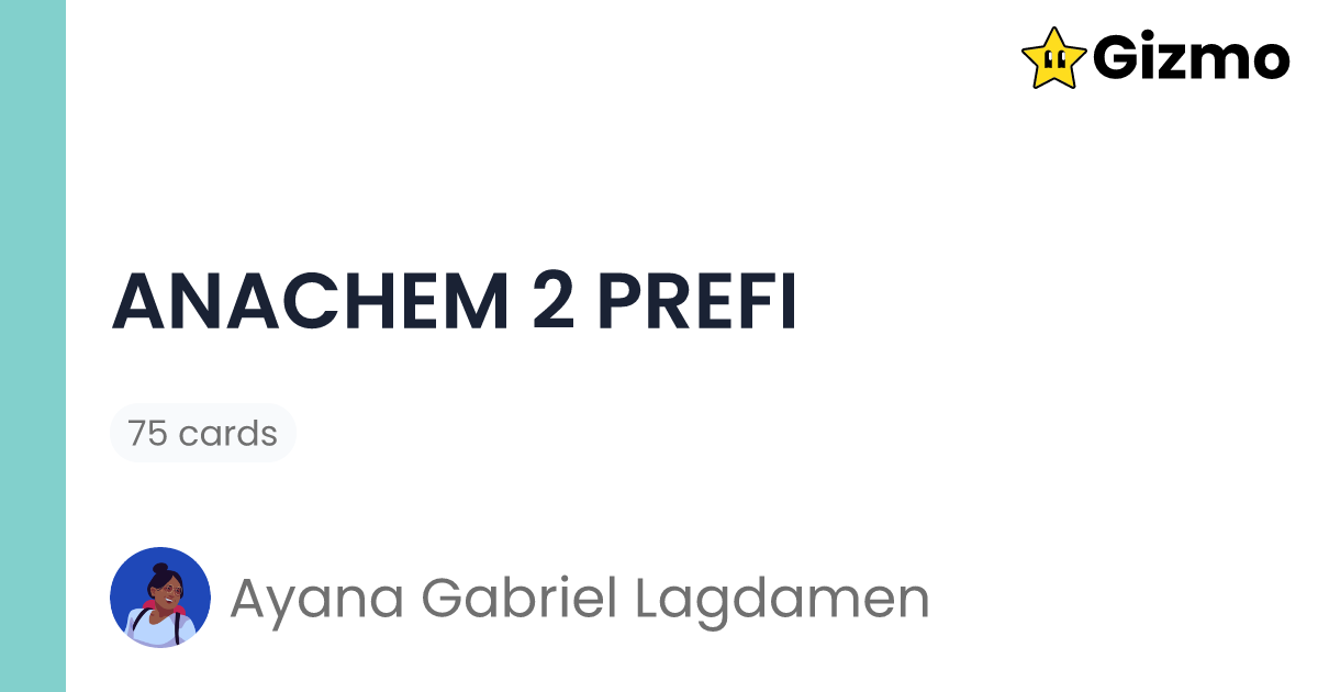 Anachem 2 Prefi | Flashcards