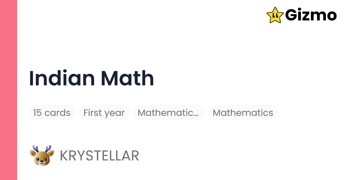 Indian Math | Flashcards