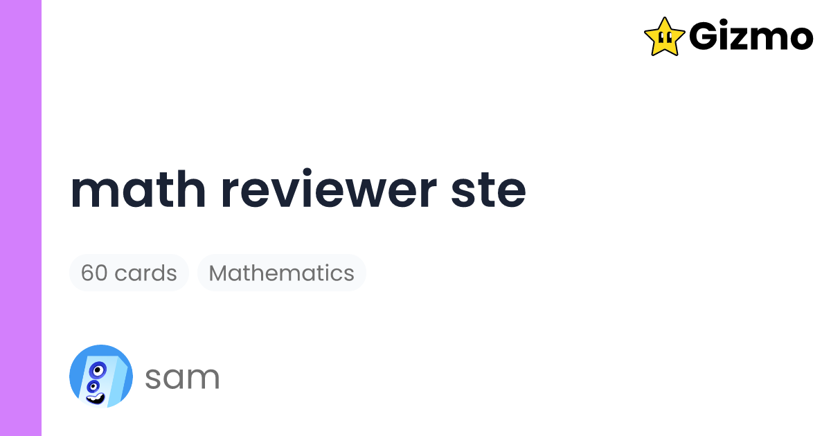 Math Reviewer Ste | Flashcards