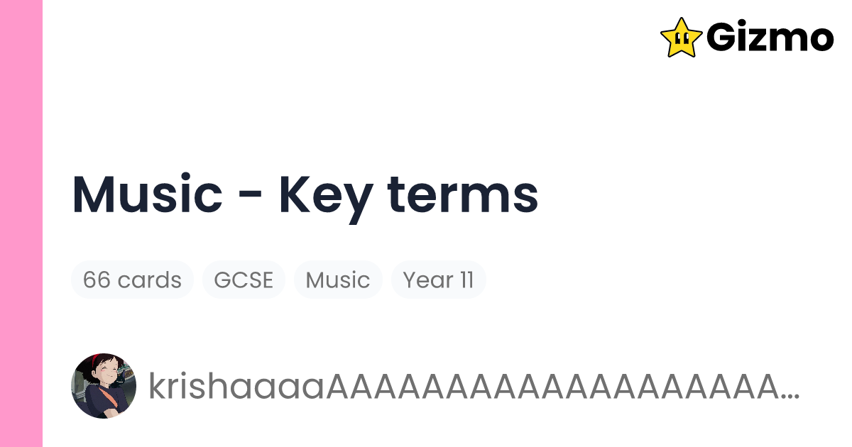 Music - Key Terms | Flashcards