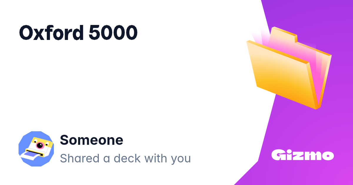 Oxford 5000 | Flashcards