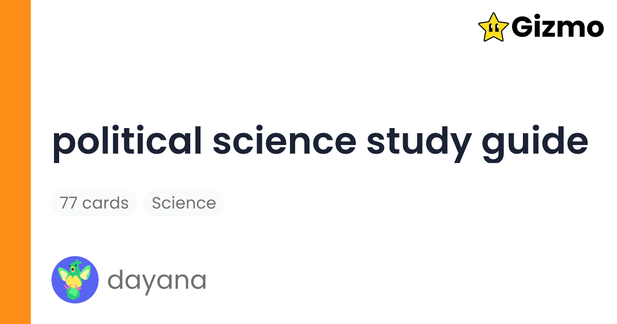 Political Science Study Guide | Flashcards