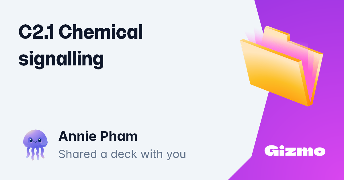 C2.1 Chemical Signalling | Flashcards
