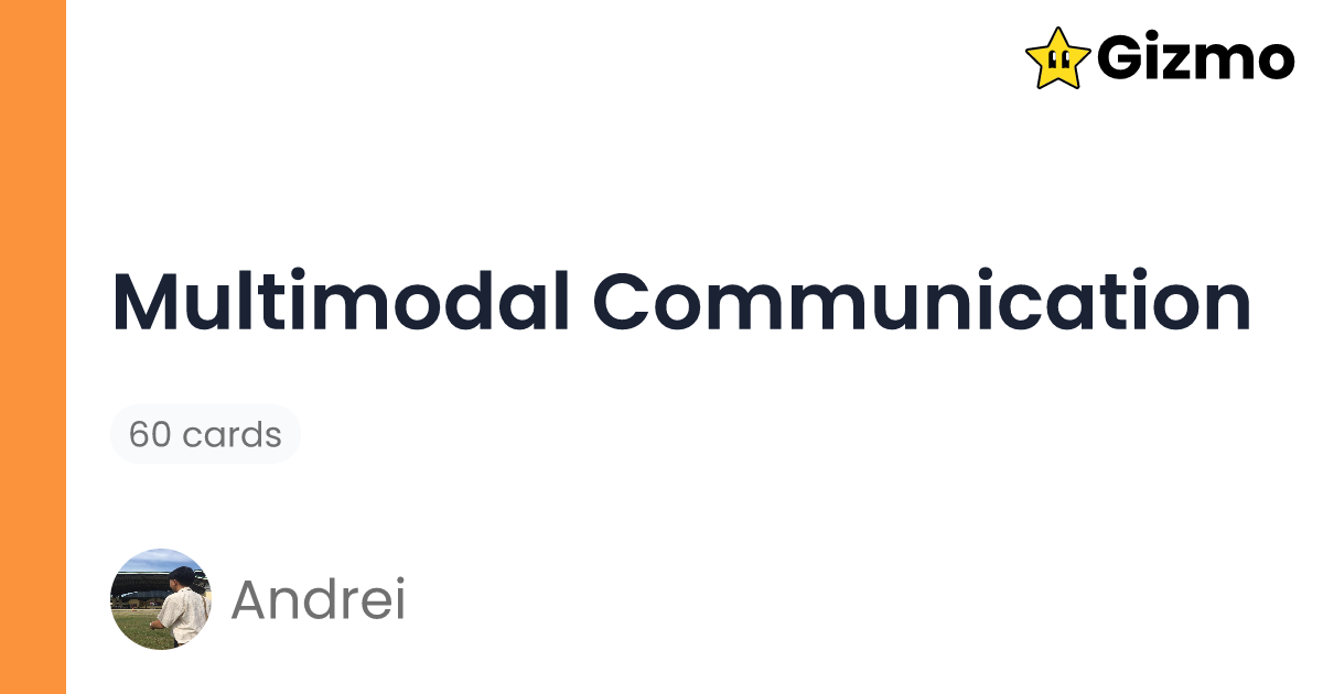 Multimodal Communication | Flashcards