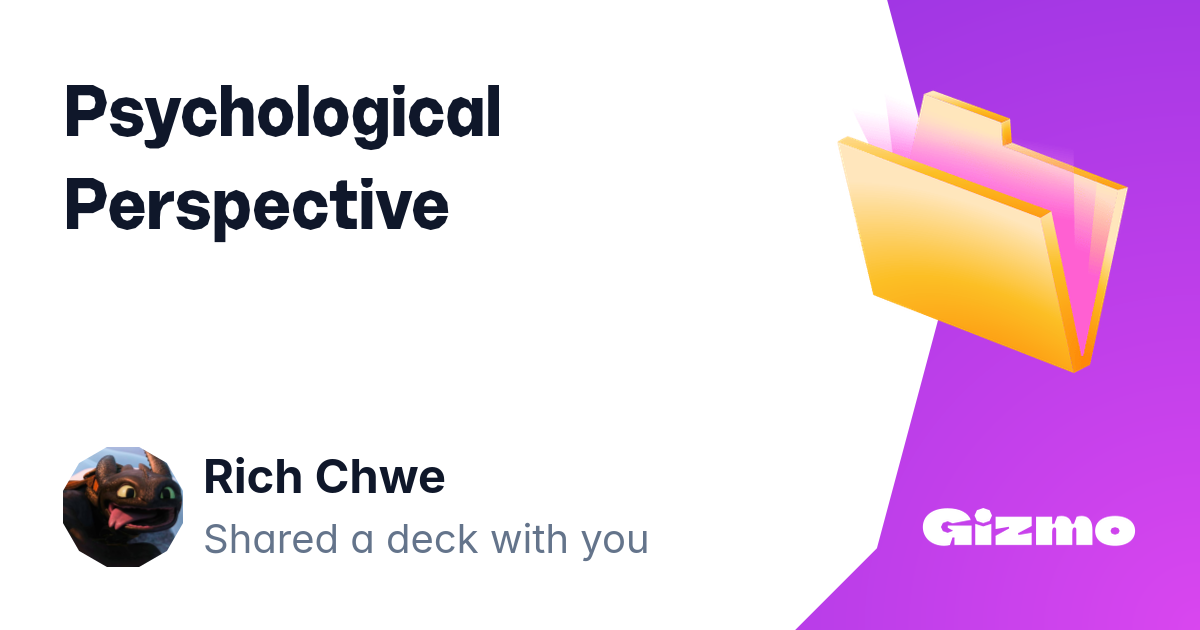 Psychological Perspective | Flashcards