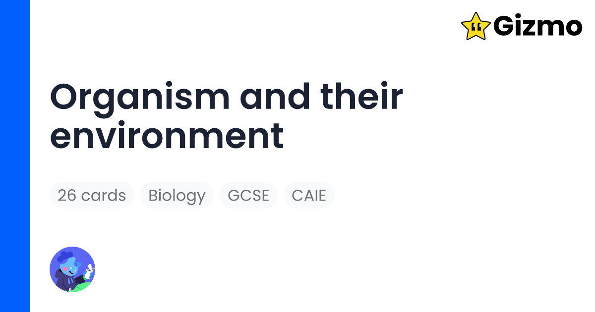 Organism and Their Environment | Flashcards