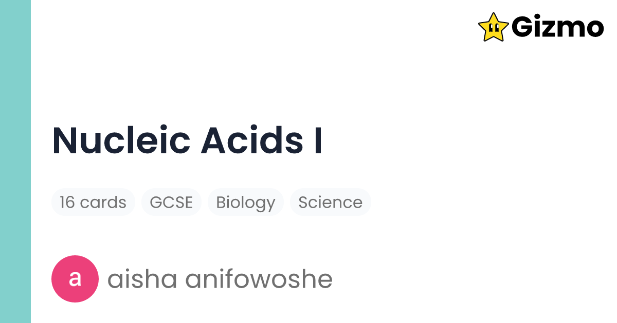Nucleic Acids I | Flashcards
