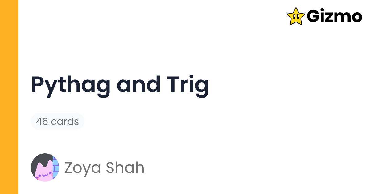 Pythag and Trig | Flashcards