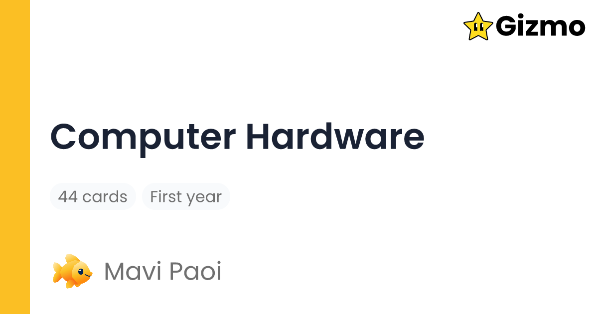 Computer Hardware | Flashcards