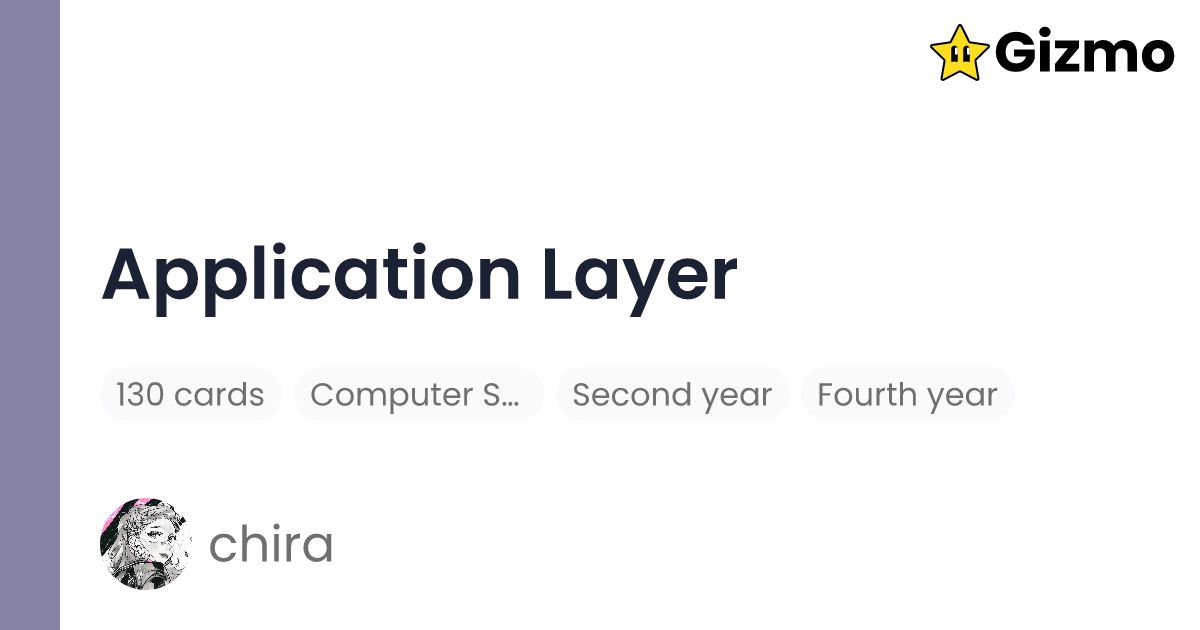 Application Layer | Flashcards