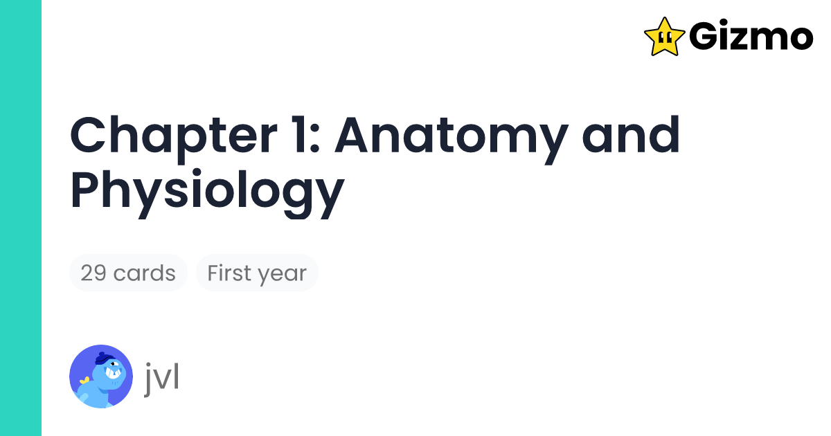 Chapter 1: Anatomy and Physiology | Flashcards