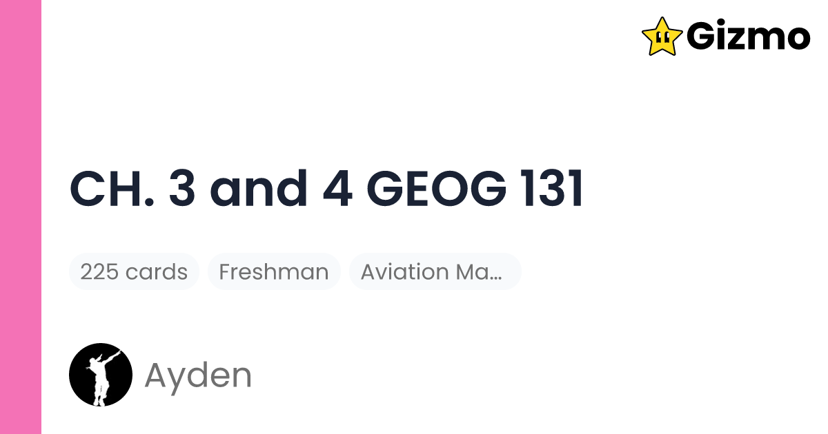 Ch. 3 and 4 Geog 131 | Flashcards