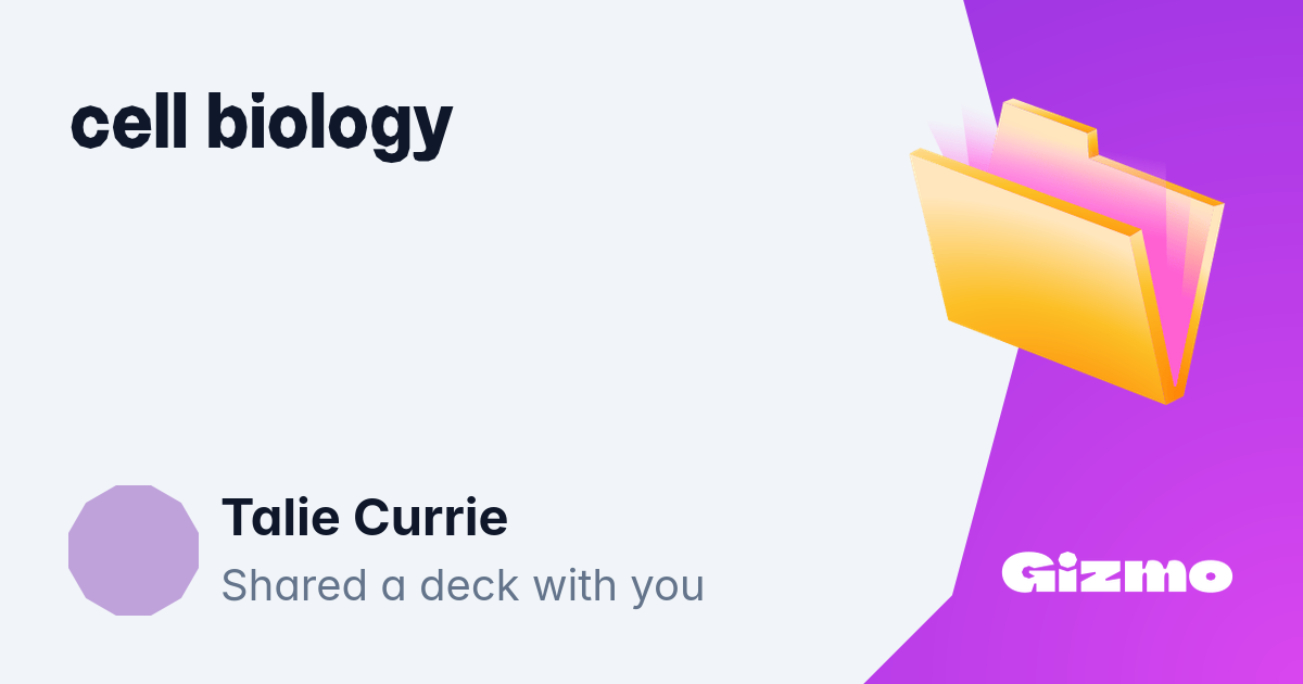 Cell Biology | Flashcards