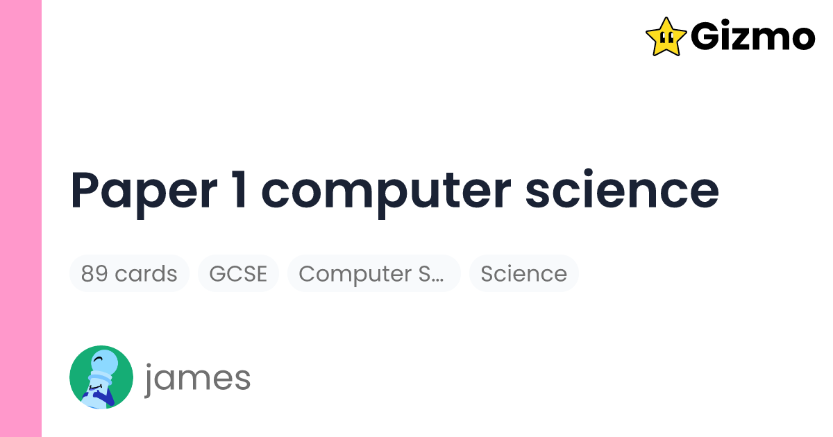 Paper 1 Computer Science | Flashcards