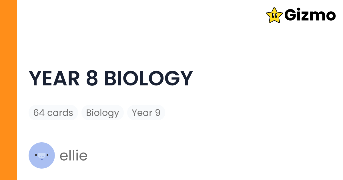 Year 8 Biology | Flashcards