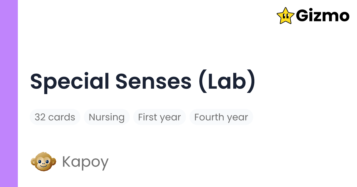 Special Senses (lab) | Flashcards