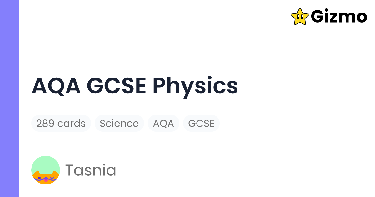 Aqa Gcse Physics | Flashcards