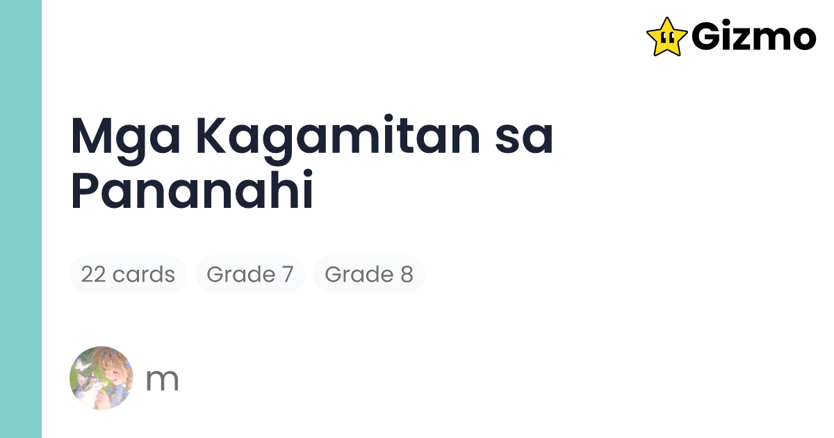Mga Kagamitan Sa Pananahi | Flashcards