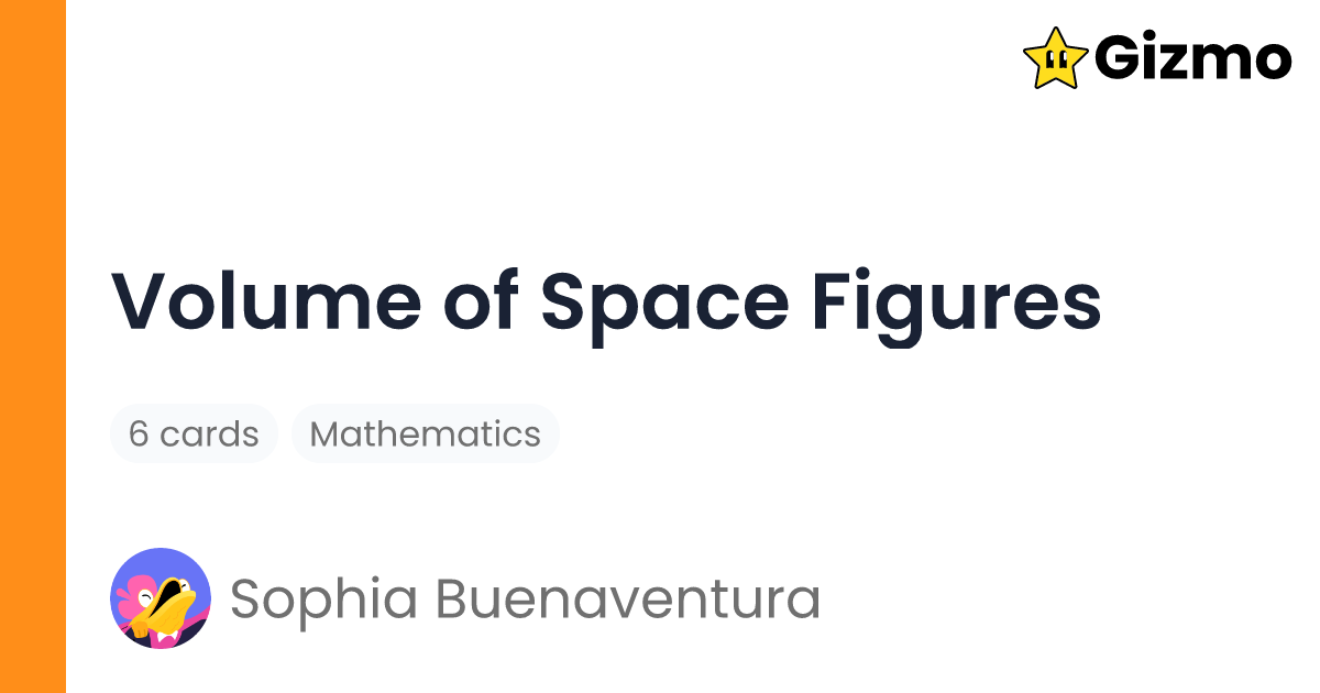 Volume Of Space Figures | Flashcards