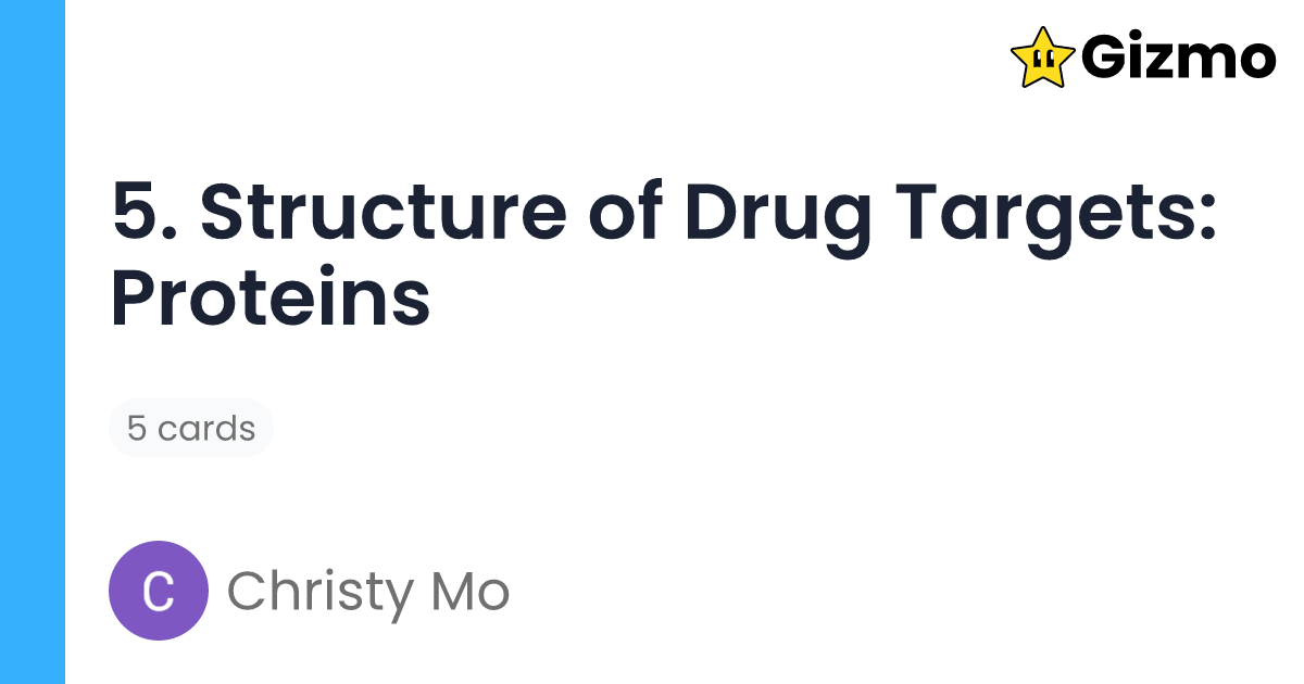5. Structure Of Drug Targets: Proteins | Flashcards