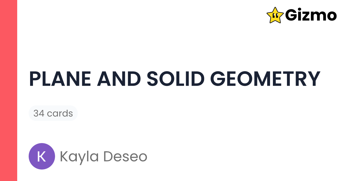 Plane and Solid Geometry | Flashcards