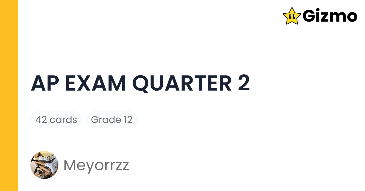 Ap Exam Quarter 2 | Flashcards