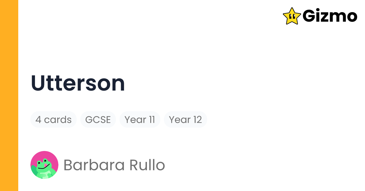 Utterson | Flashcards