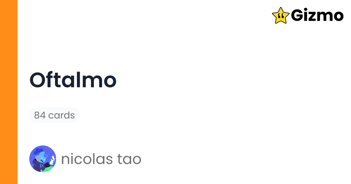 Oftalmo | Flashcards