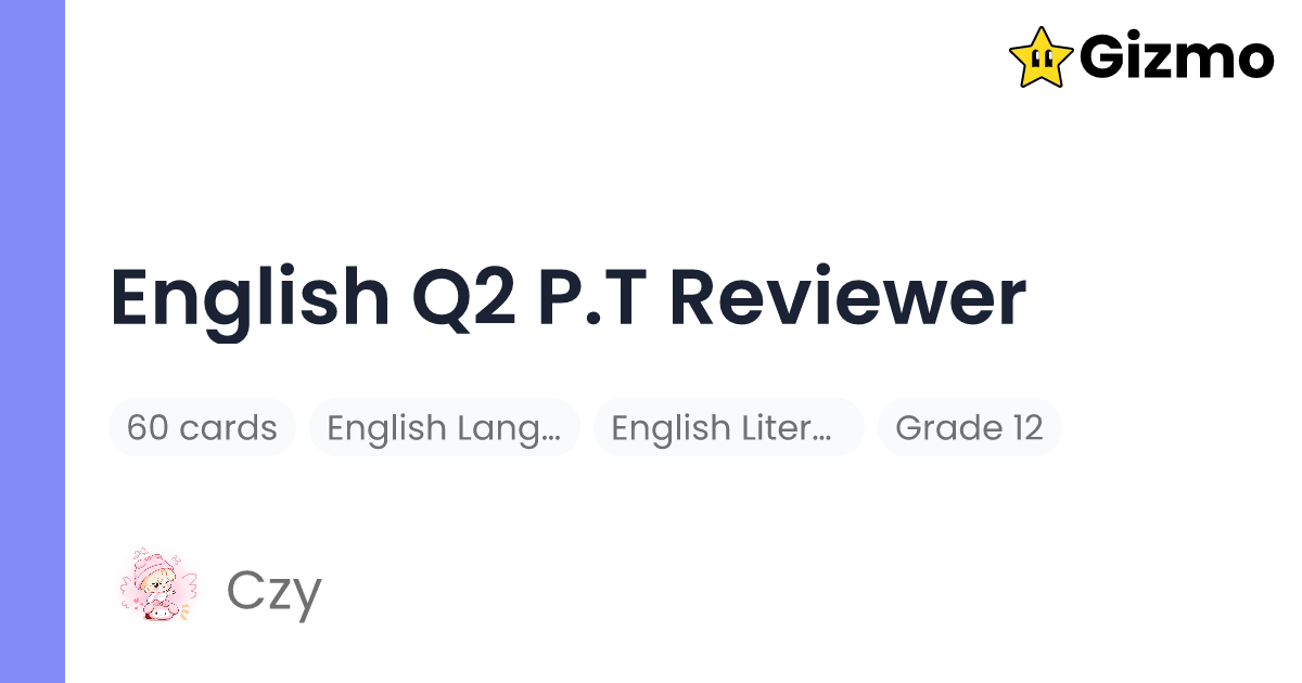 English Q2 P.t Reviewer | Flashcards