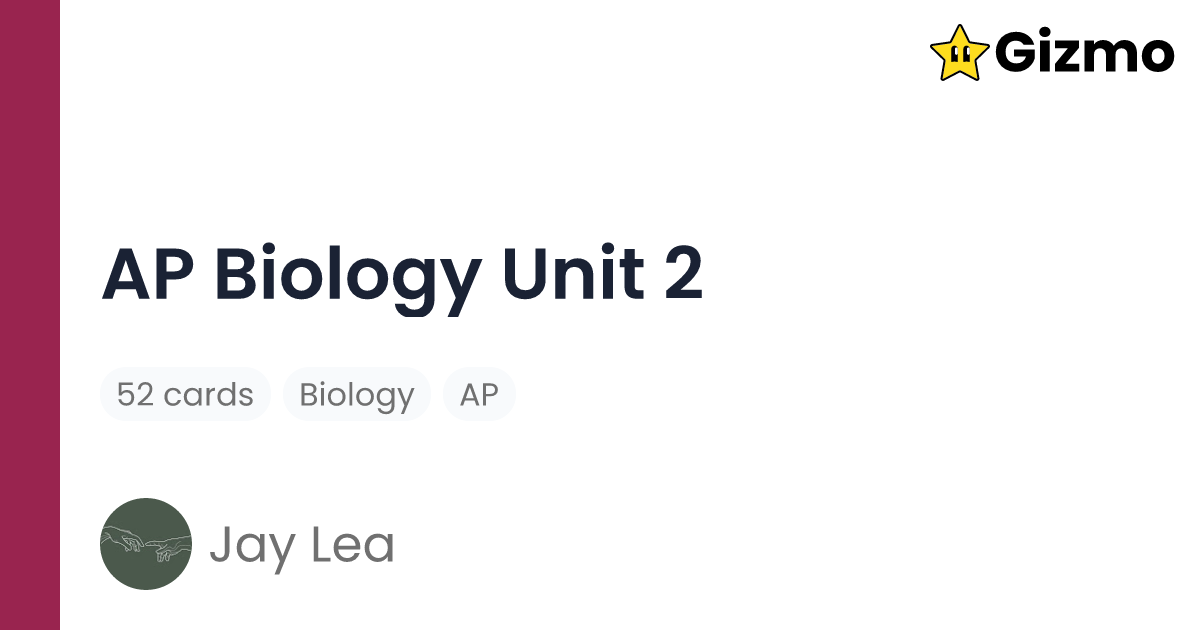 Ap Biology Unit 2 | Flashcards