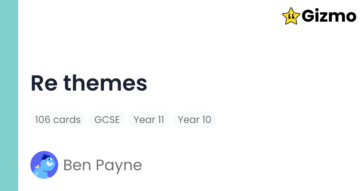 Re Themes | Flashcards