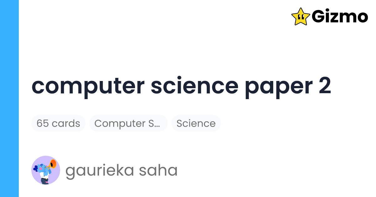 Computer Science Paper 2 | Flashcards