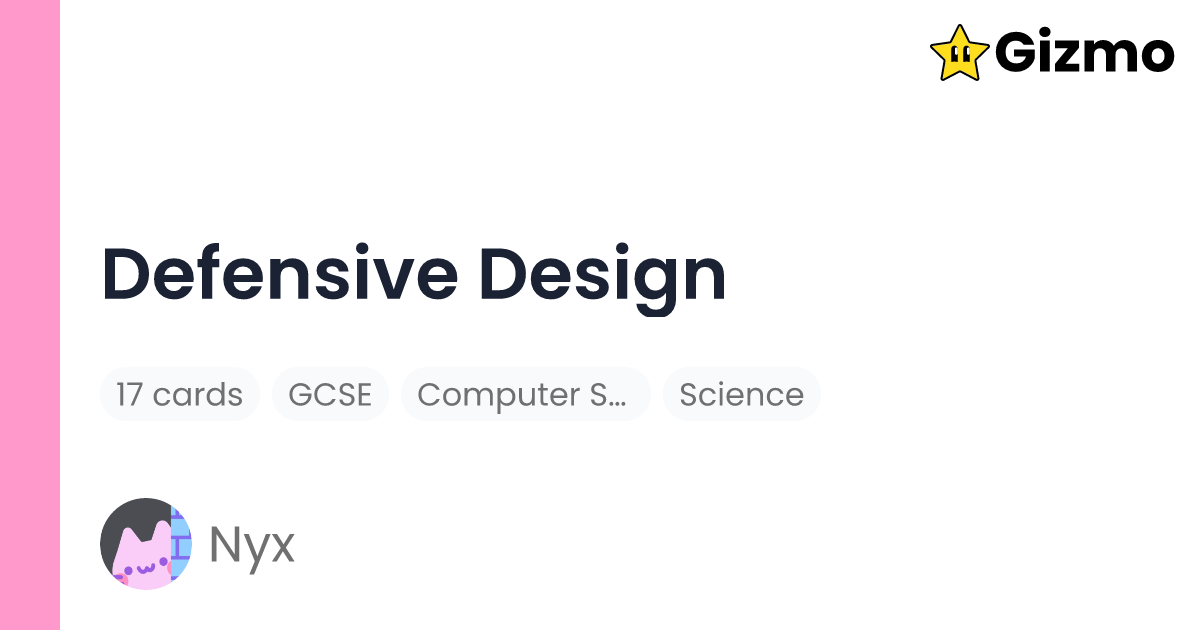 Defensive Design | Flashcards
