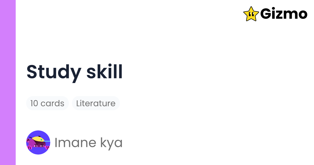 Study Skill | Flashcards