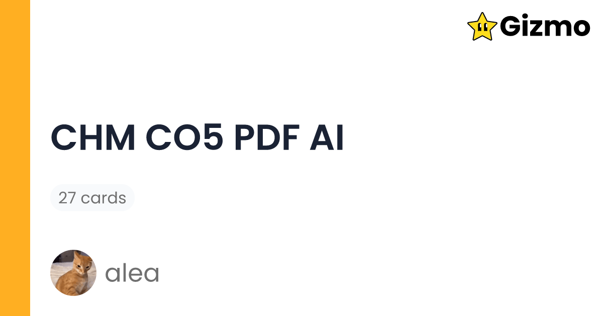 Chm Co5 Pdf Ai | Flashcards