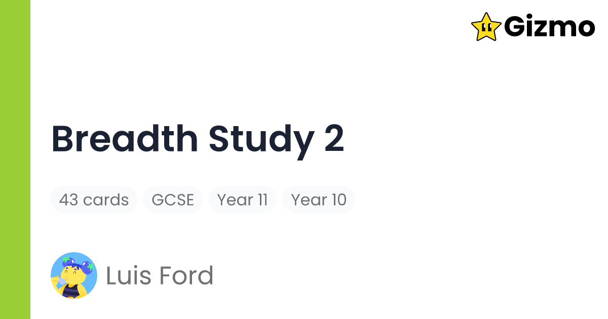 Breadth Study 2 | Flashcards