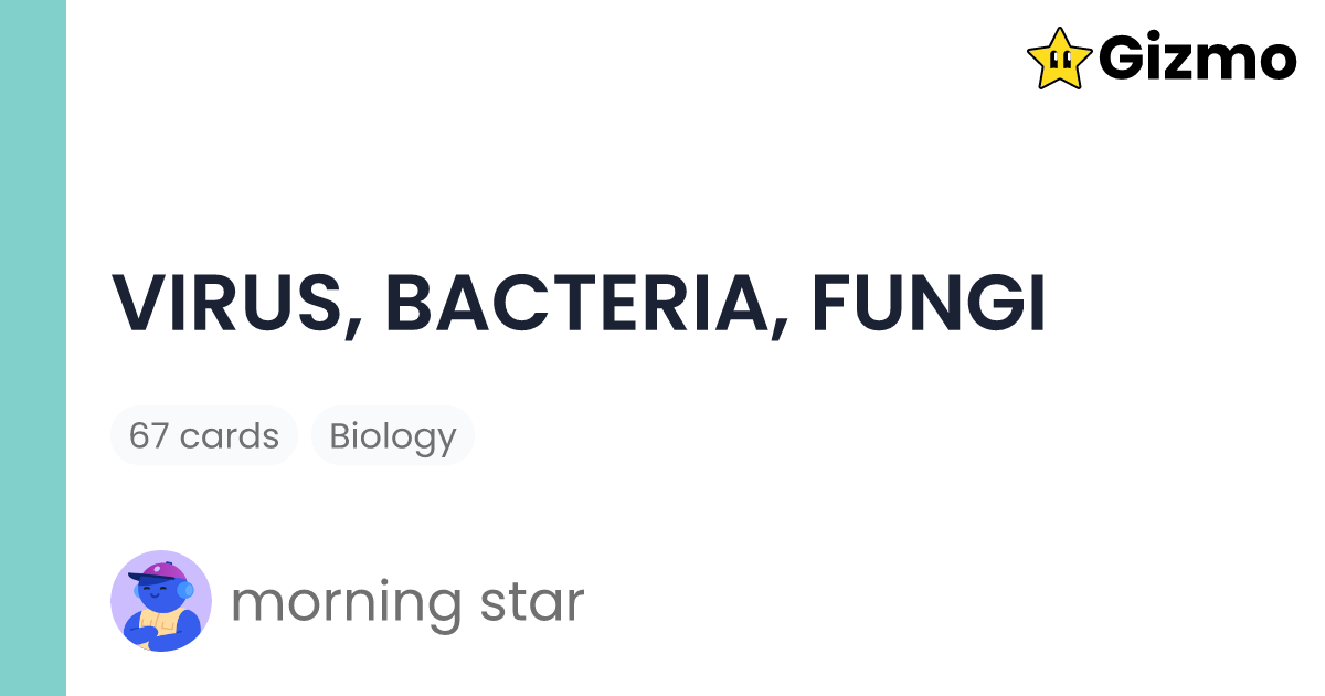 Virus, Bacteria, Fungi | Flashcards